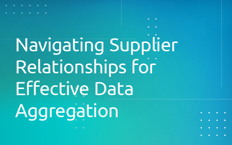 Navigating Supplier Relationships for Effective Data Aggregation ...